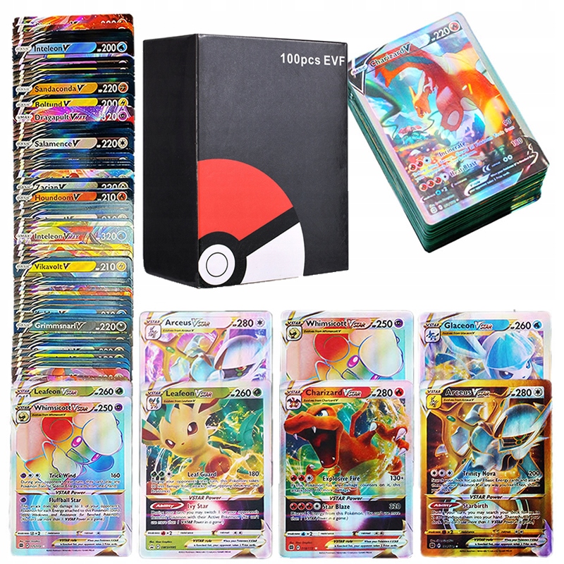 KARTY POKEMON GO VSTAR ZESTAW ZESTAW 100 szt - 12604476020 - oficjalne ...