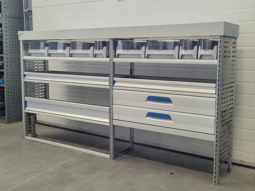 Sortimo Custom Trafic Proace zabudowa serwisowa regał szafka szuflady ...