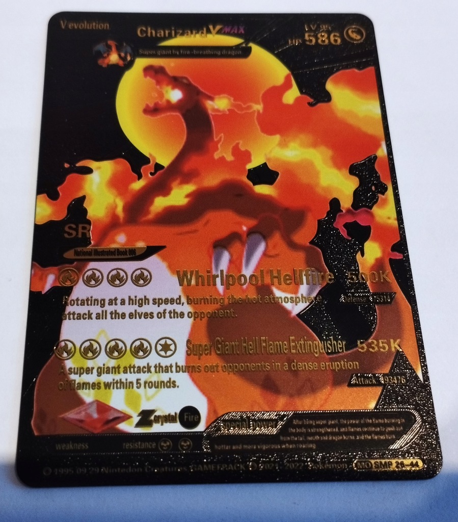CZARNA KARTA POKEMON CHARIZARD - 12763446179 - oficjalne archiwum Allegro