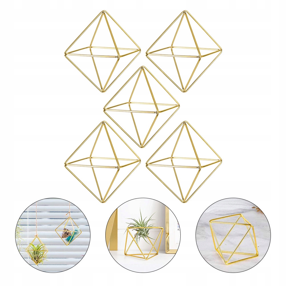 Geometric Plant Stand Planter Vase Hanging 5 Pcs - 13589712199 ...