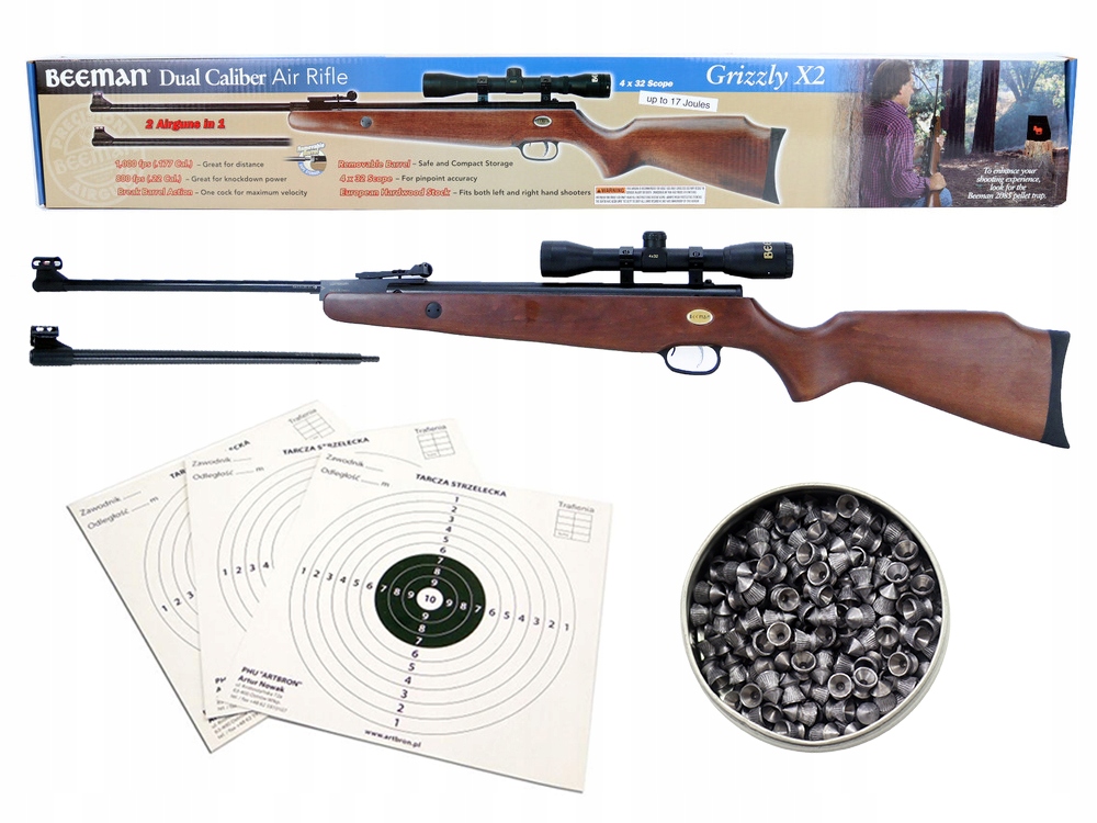 Wiatrówka karabinek Beeman 1073 kal. 4,5 mm oraz 5,5 mm (2 kalibry, 2 ...