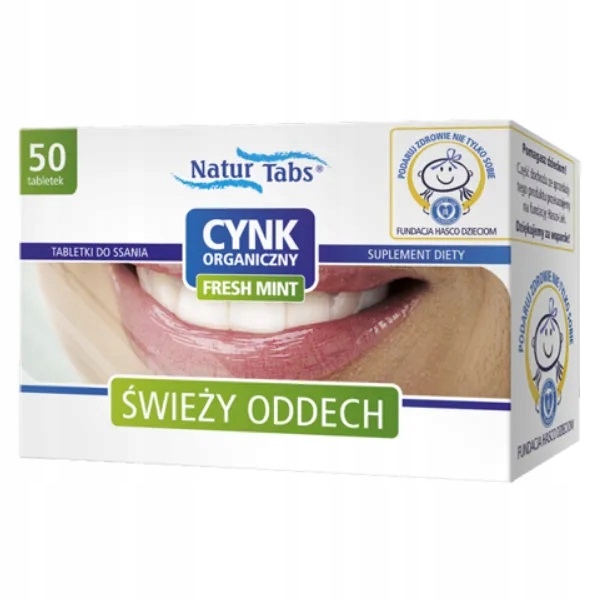 Cynk Organiczny Naturtabs, 50 tabl. do ssania - 13152481561 - oficjalne archiwum Allegro