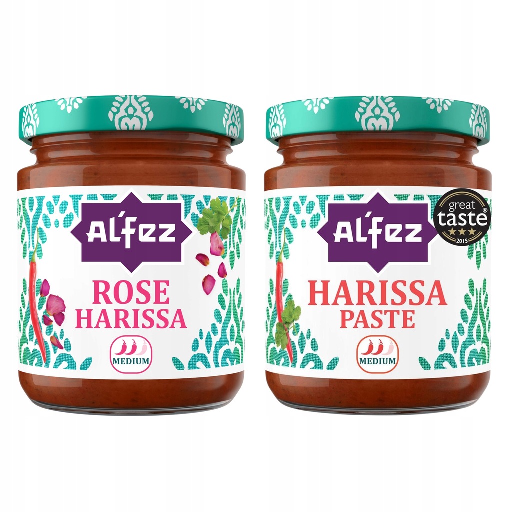 Al'fez Pasta green i rose harissa ostra MIX zestaw - 11408295766 - oficjalne archiwum Allegro