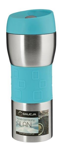 Kubek termiczny termos Alan 450 ml niebies GALICJA - 10710589948 - oficjalne archiwum Allegro