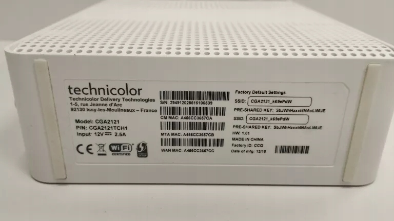 ROUTER TECHNICOLOR CGA2121 - 12578848896 - oficjalne archiwum Allegro