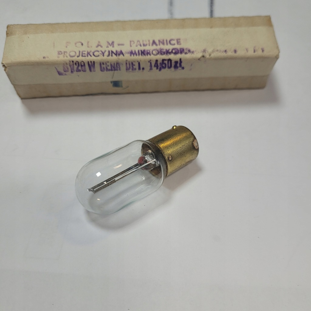 Żarówka projekcyjna mikroskop. 6V 20W POLAM - 12705589101 - oficjalne archiwum Allegro