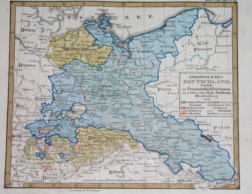 1843 ORYGINAŁ MAPA POLSKA Prusy ŚLĄSK POMORZE Wrocław Szczecin Gdańsk ...
