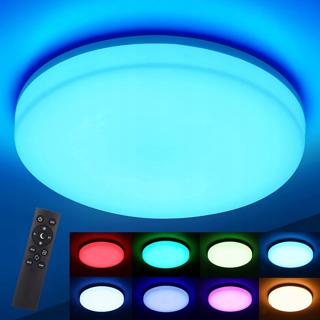 Lampa Plafon LED RGB Zmiana Barw 18W 27cm Pilot - 13615333638 ...