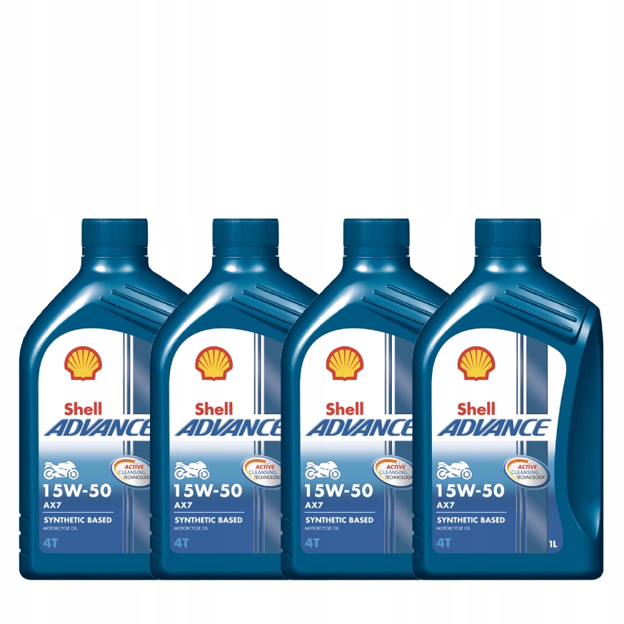 Olej motocyklowy Shell Advance 4T AX7 15W-50 4L - 8705890332 ...