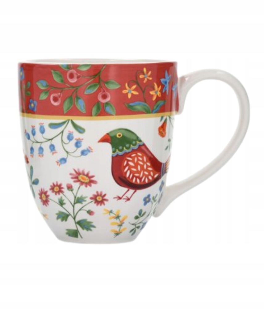 KUBEK 900 ML CERAMICZNY CZERWONY PARADISE DUKA - 10919145072 - oficjalne archiwum Allegro