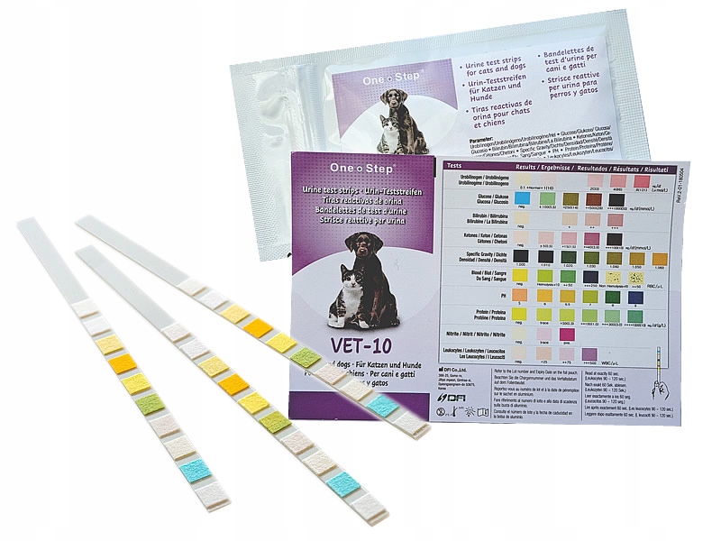 OneStep VET 10 test do badania moczu ZWIERZĄT 15x - 12778567481 ...