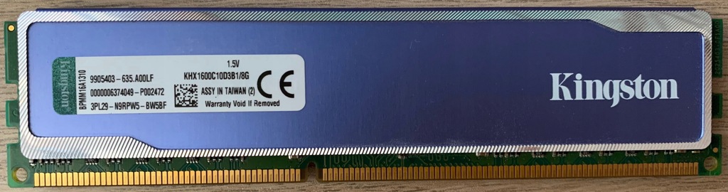 RAM Kingston DDR3 8GB KHX1600C10D3/8GX - 8328857496 - oficjalne ...