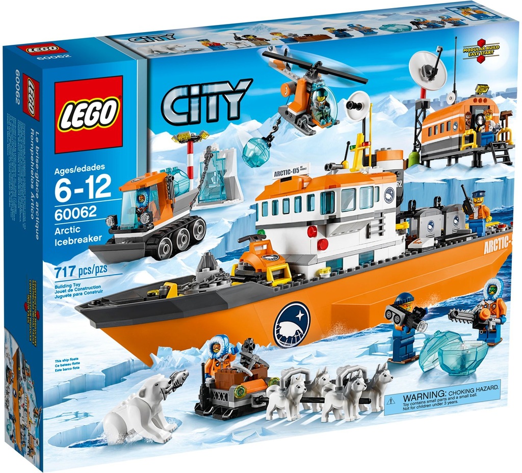 LEGO CITY 60062 ARKTYCZNY LODOŁAMACZ STATEK klocki - 7352235594 ...