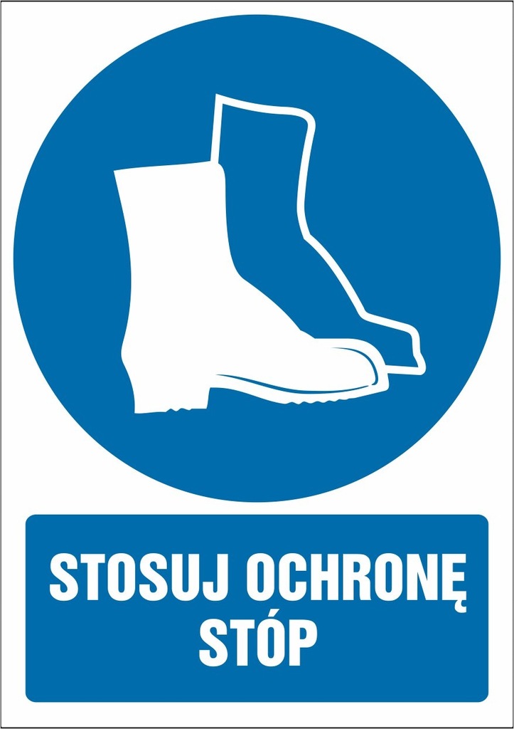 Tabliczka Piktogram BHP- Stosuj ochronę stóp - 8969742884 - oficjalne ...