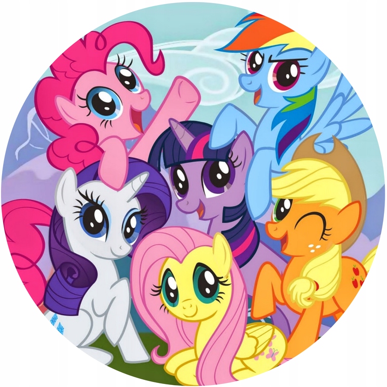 Opłatek na tort KUCYKI PONY 20CM - 9197185154 - oficjalne archiwum Allegro