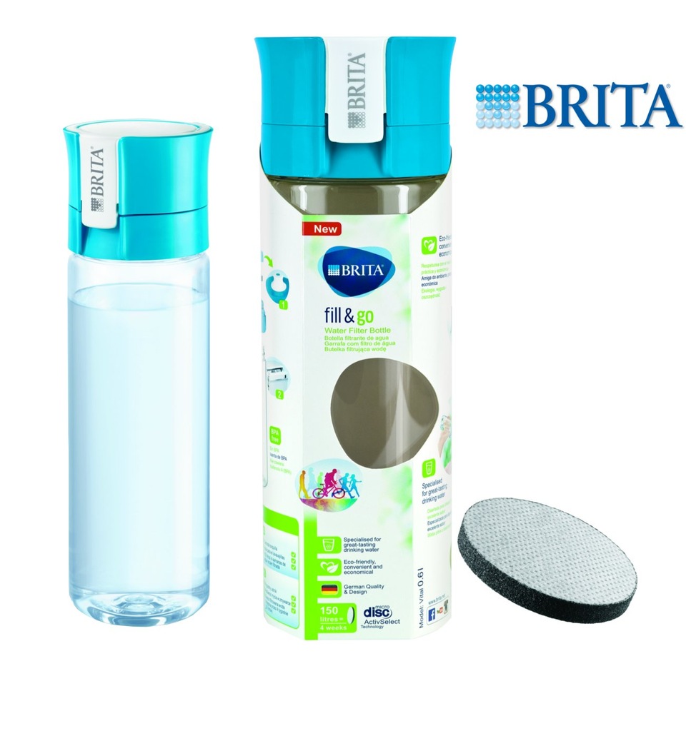 Butelka Filtrująca FILL&GO BRITA 0.6l z filtrm - 7195274249 - oficjalne archiwum Allegro