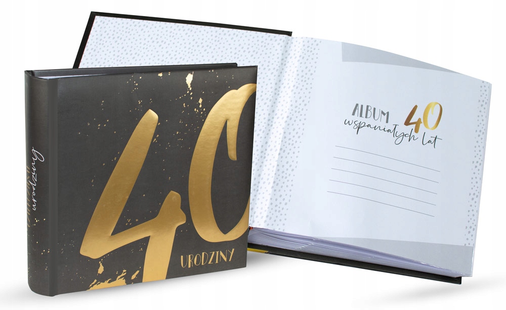 Elegancki ALBUM na 40 urodziny dla Faceta, Kobiety - 10772566350 - oficjalne archiwum Allegro