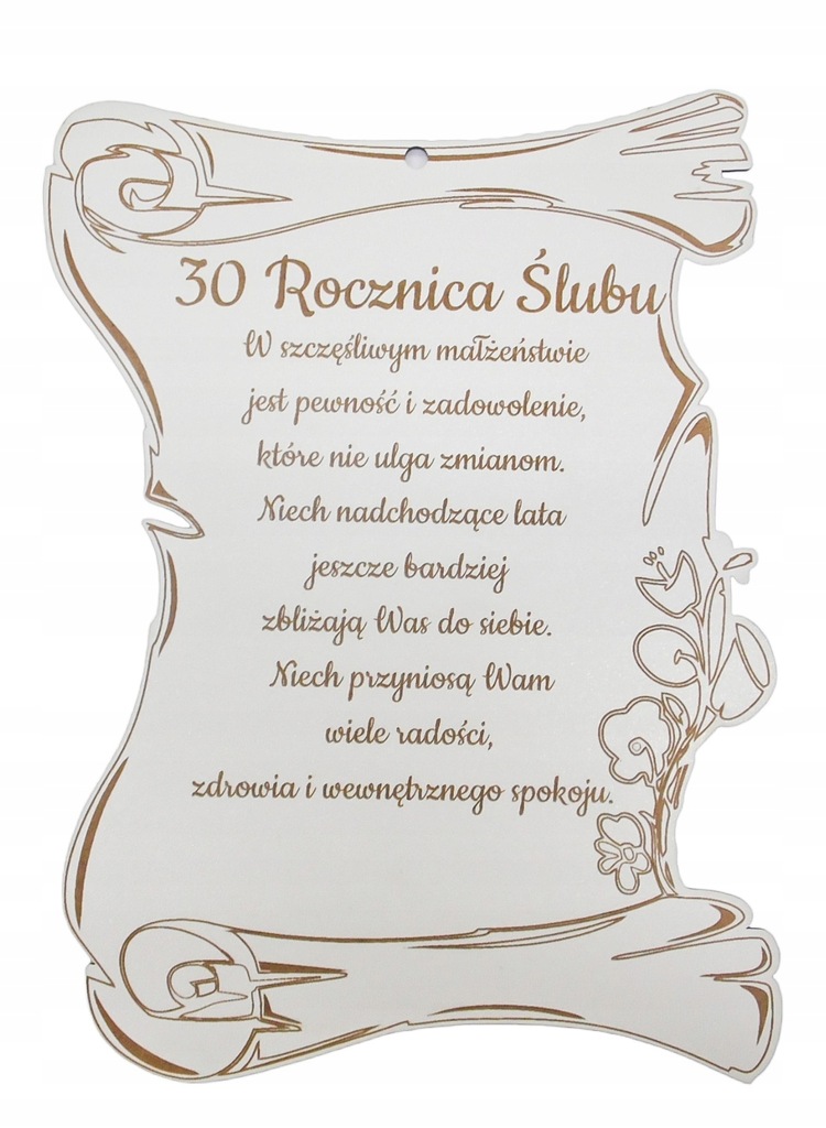 Dyplom na 30 Rocznicę Ślubu - 14570959910 - oficjalne archiwum Allegro