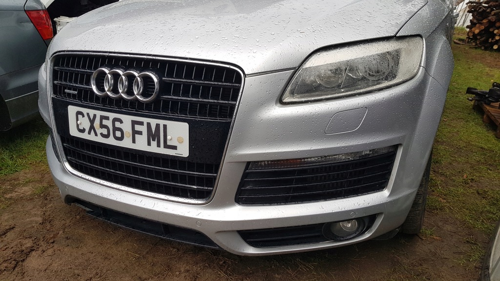 Audi Q7 4L zderzak kompletny przod s-line LY7W - 13192210816 - oficjalne archiwum Allegro