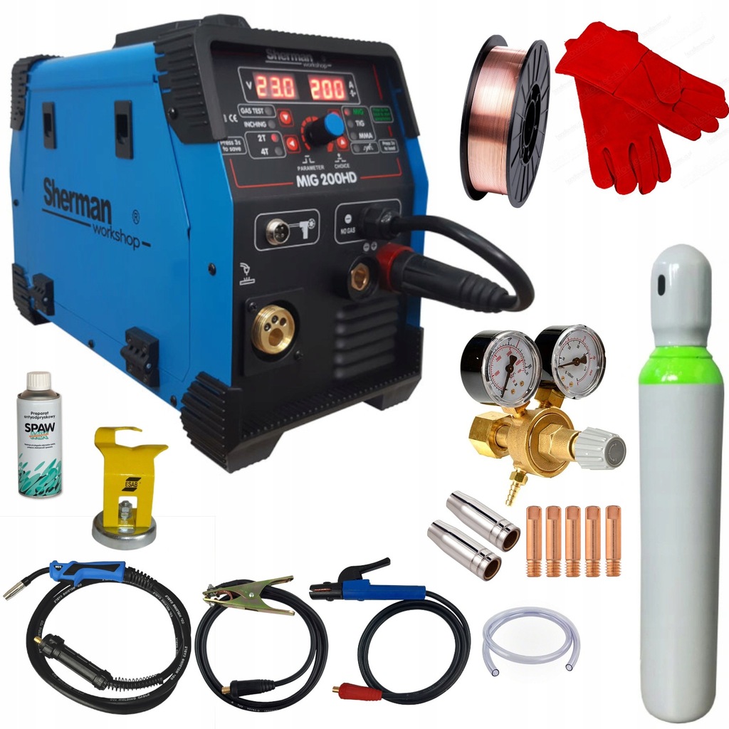 Spawarka migomat Sherman MIG 200HD Synergia 200A - 11920681418 - oficjalne archiwum Allegro