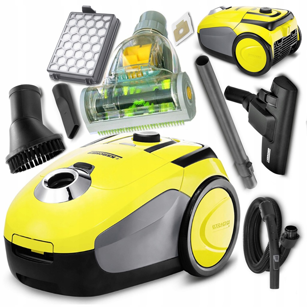 MOCNY ODKURZACZ DOMOWY KARCHER VC2 + TURBOSZCZOTKA - 10817554201 - oficjalne archiwum Allegro