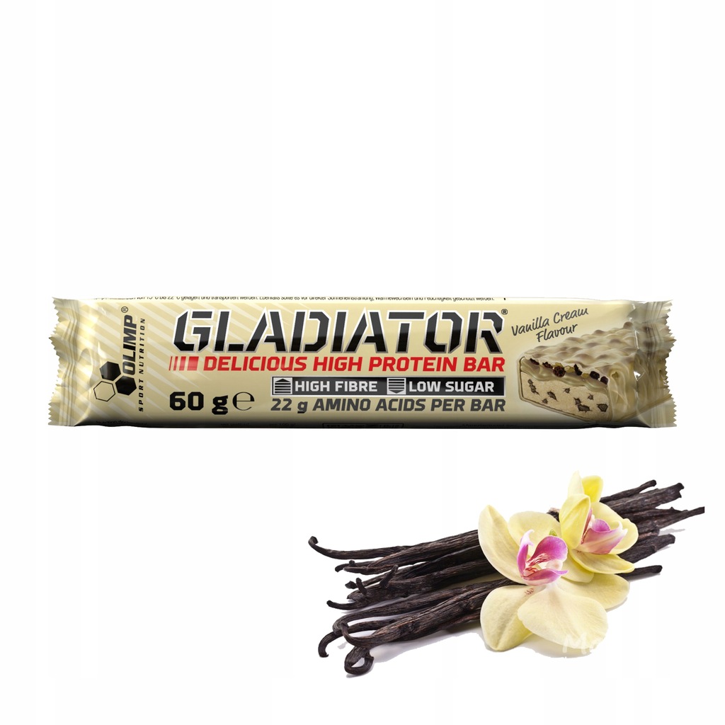 OLIMP GLADIATOR 60g BATON BIAŁKOWY ENERGIA PROTEIN - 11897213652 ...