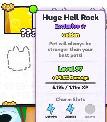 Pet Simulator 99 Huge Pet - Huge Golden Hell Rock - 16811737903 ...