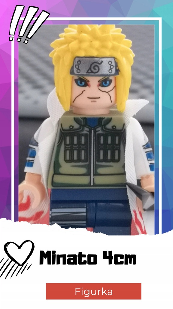 Figurka Minato 4cm Kompatybilna z Lego Nowa Naruto - 12619097182 ...