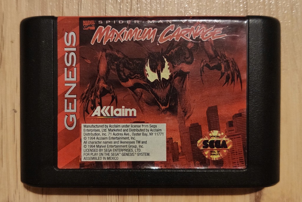 Spider Man and Venom Maximum Carnage Sega Genesis - 12591349725 ...