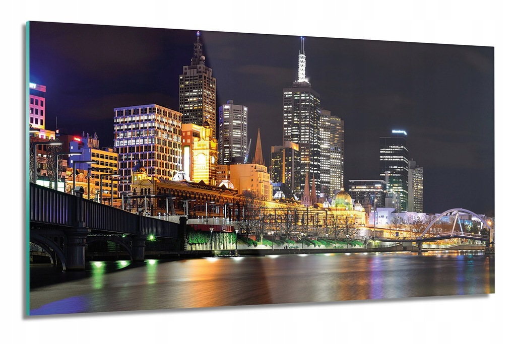 Wieżowce miasto most dekor do kuchni z foto 140x70 - 9442157612 ...