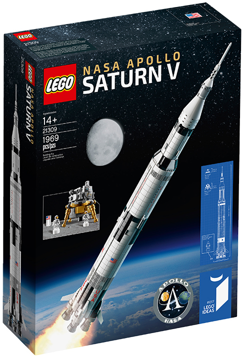 KLOCKI LEGO IDEAS 21309 RAKIETA NASA APOLLO SATURN - 7024660896 ...