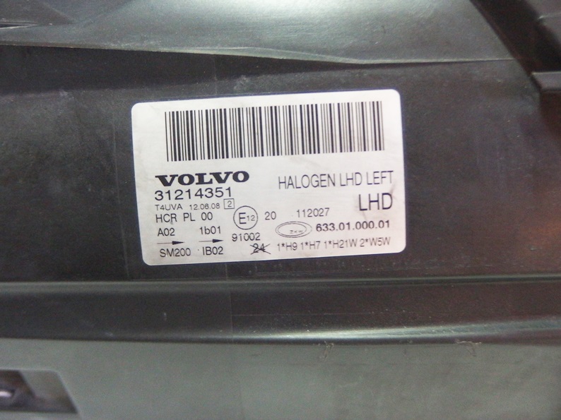 LAMPA LEWY PRZÓD VOLVO V70 III 31214351 ORYG EURO - 7693108119 ...