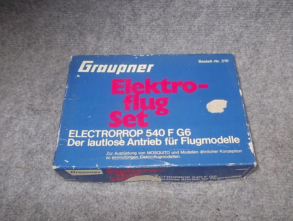 GRAUPNER 540 FG6 silnik do modeli latających 1975 - 13509641347 ...