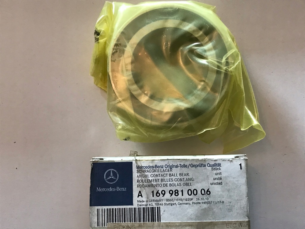 Łożysko piasty Mercedes W169 W245 OE 1699810006 - 12626937941 ...