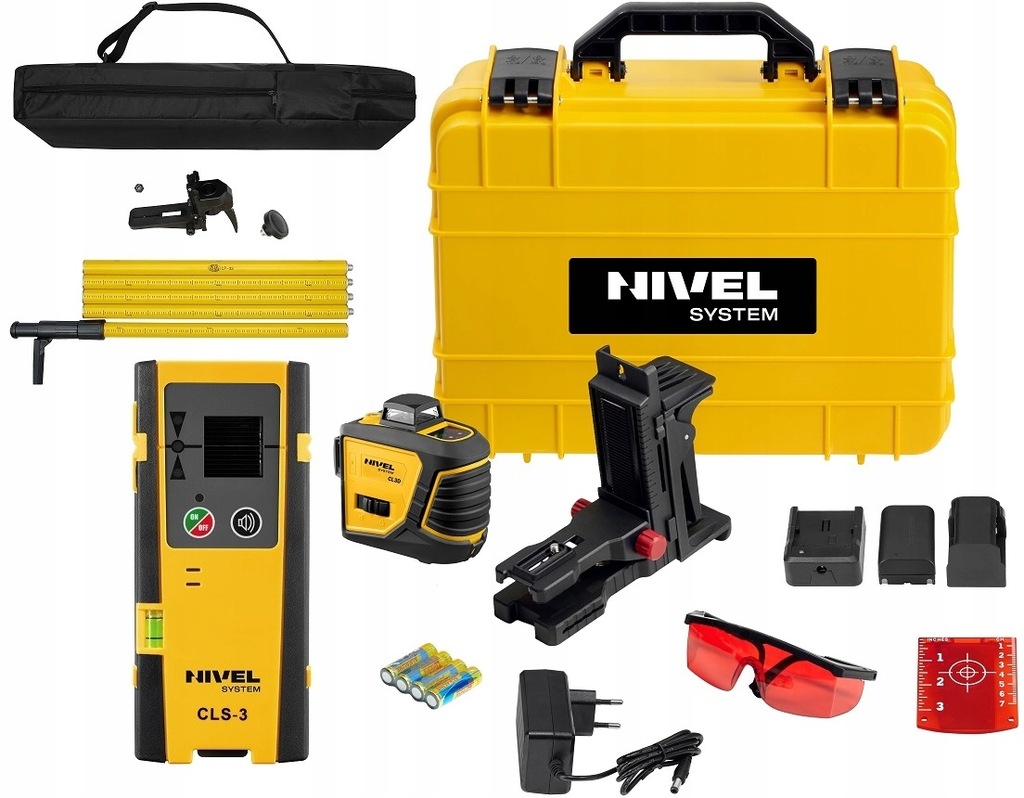 NIVEL SYSTEM CL3D LASER CZERWONY TYCZKA CZUJNIK - 12087633785 ...