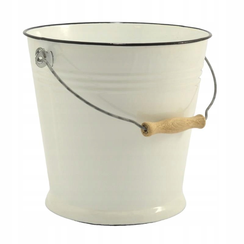 Wiadro 12L emaliowane białe 28cm - 13427159750 - oficjalne archiwum Allegro