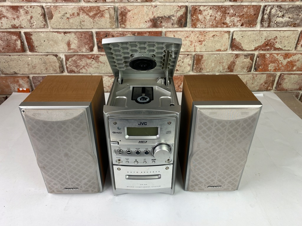 Wieża stereo JVC UX-G4 + głośniki Sharp CP-S10H - 11621522843 ...