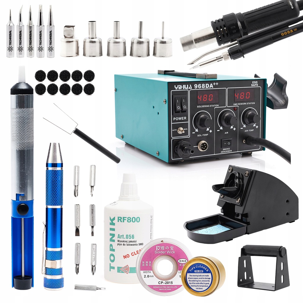 YIHUA 968DA++ 3W1 ODSYSACZ ŚRUBOKRĘT BITY TOPNIK - 13156194169 ...