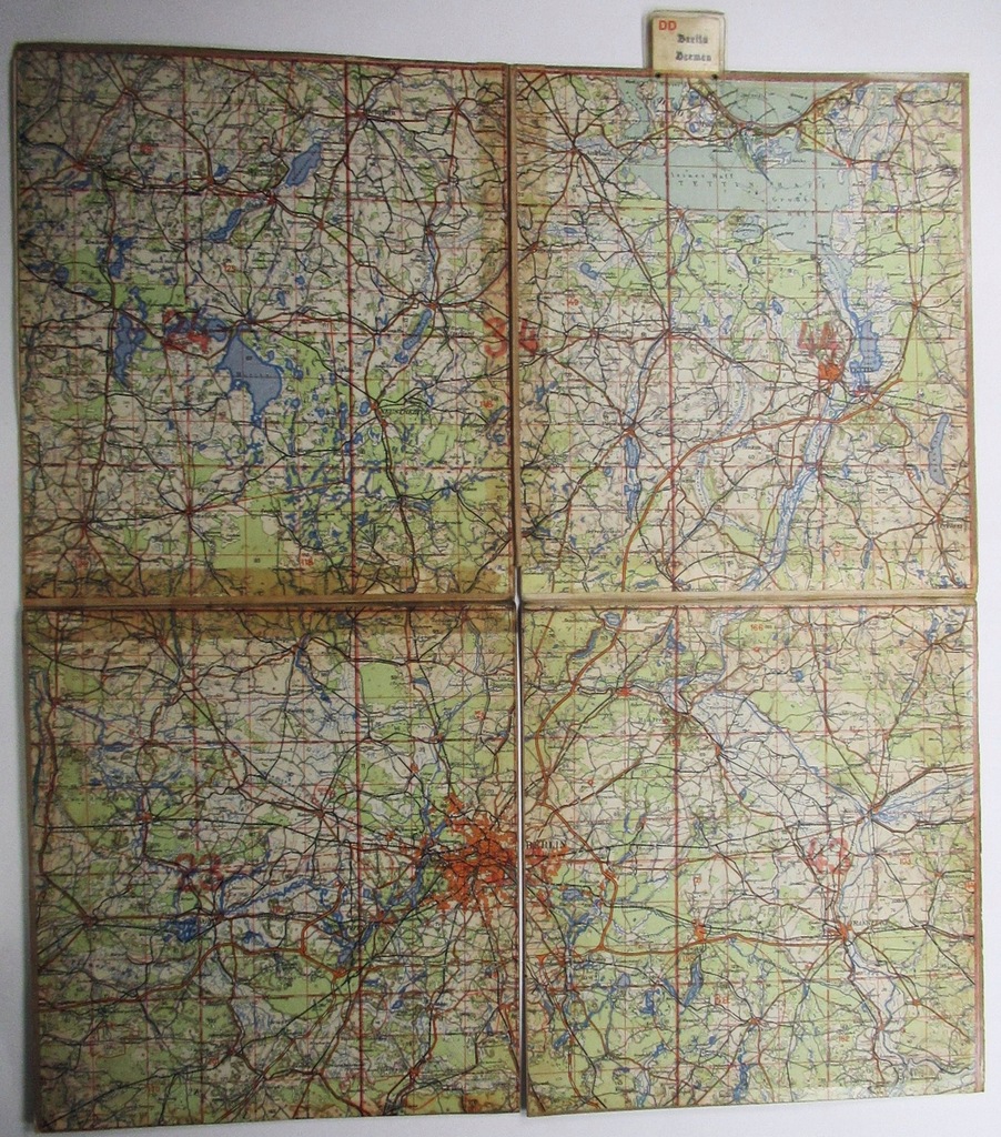 Mapa Szczecin, Pyrzyce, Kostrzyn, lata 30-te - 12943920782 - oficjalne ...