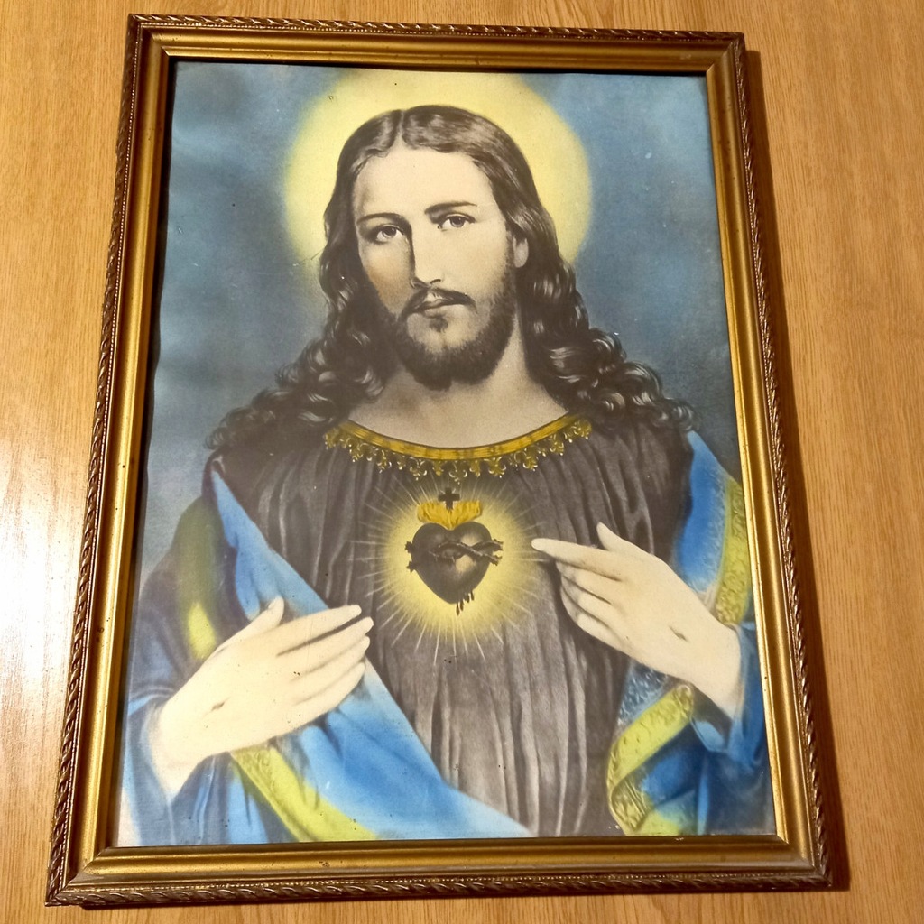 Dwa stare obrazy religijne - 12595102571 - oficjalne archiwum Allegro