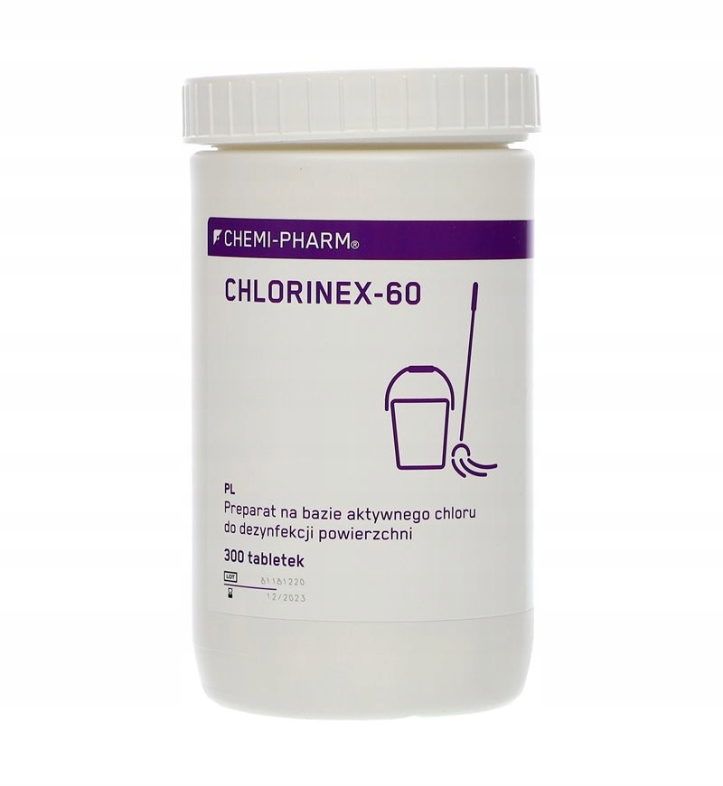 CHLORINEX-60, 300 szt. Tabletki do dezynfekcji - 12567413319 ...