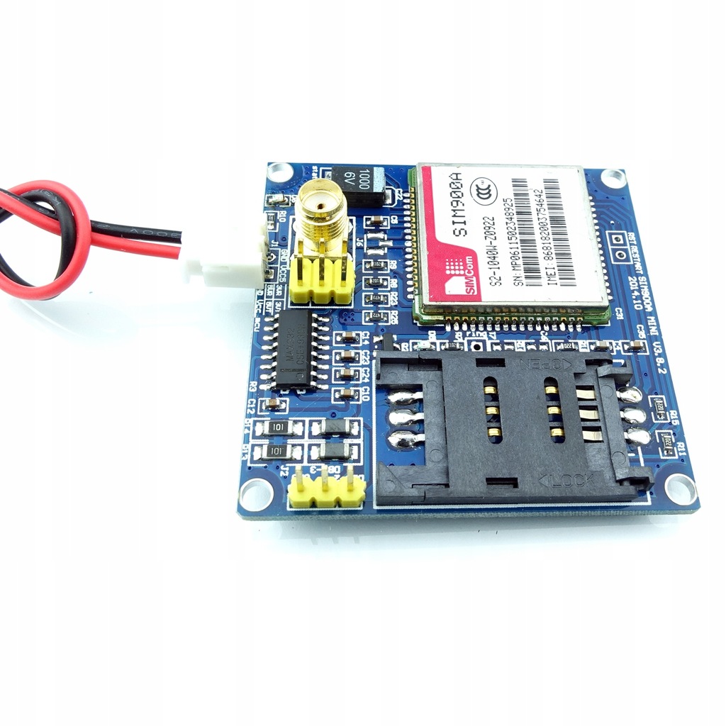 Moduł GSM GPRS SIM900A mini V3.8.2 z anteną - 7866634494 - oficjalne ...