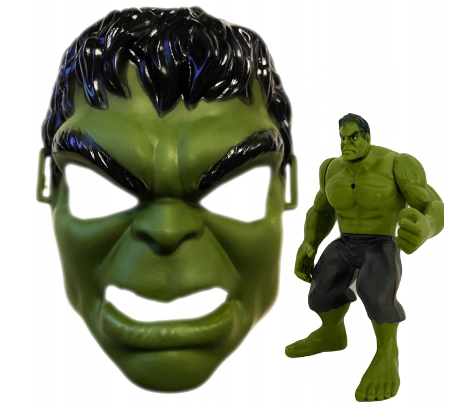 HULK FIGURKA + MASKA DLA DZIECI PRZEBRANIE AVENGER - 11684690387 ...