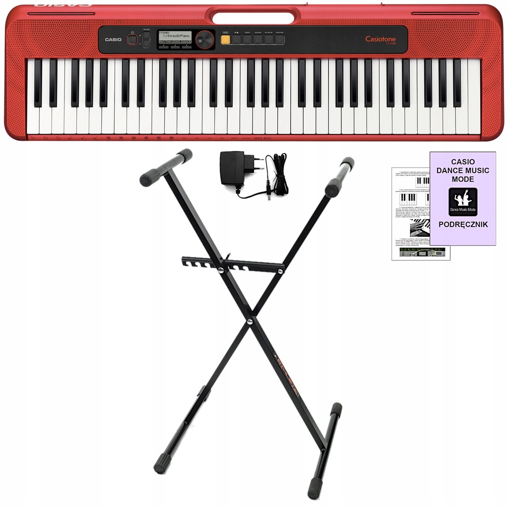 CASIO CT-S200 RD CASIOTONE Keyboard + Statyw - 8674989345 - oficjalne ...