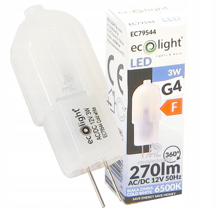żarówka led G4 3W 12V AC DC SMD mini zimna 320st - 13654876926 - oficjalne archiwum Allegro