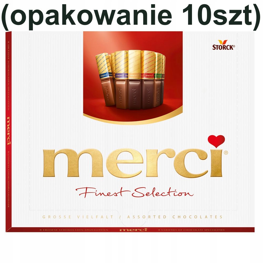 MERCI Czekoladki 250g bombonierka(op10szt) - 9233600885 - oficjalne ...