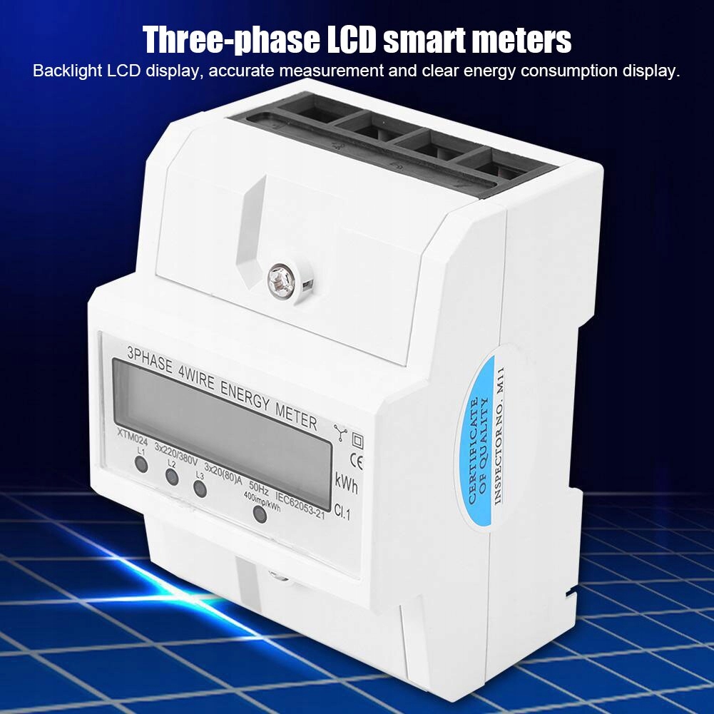 Digital 3 Phase 4 Wire Electric Smart Energy Meter - 12373765125 ...