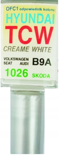 HYUNDAI TCW CREAME WHITE LAKIER ZAPRAWKA DO RYS - 11109957333 - oficjalne archiwum Allegro