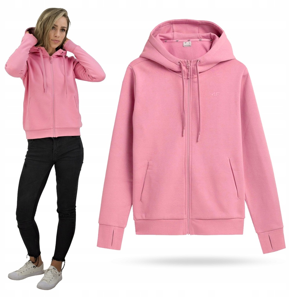 Купить Женская толстовка на молнии с капюшоном 4F, хлопок, L: отзывы ...