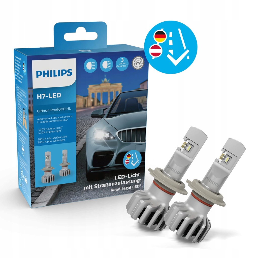 Philips żarówka samochodowa H7-LED Ultinon Pro6000 - 12586253647 ...
